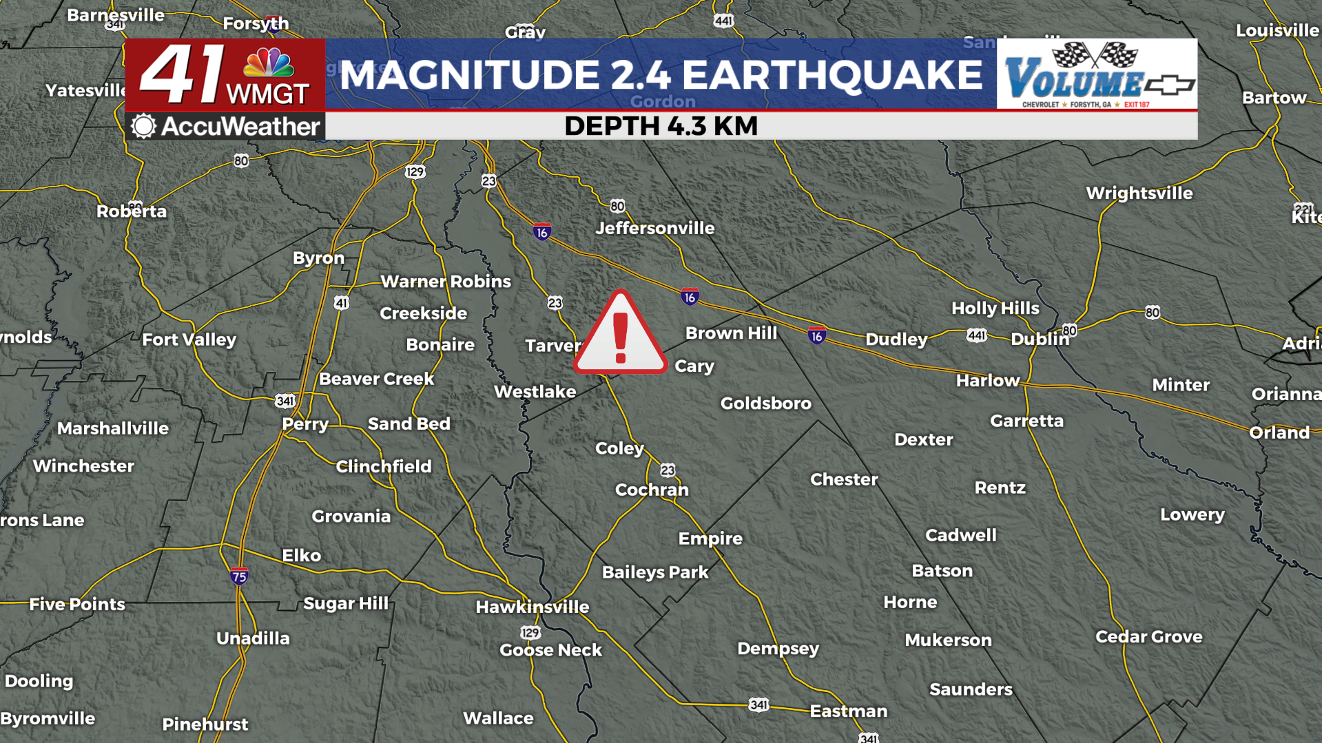 Small earthquake strikes Middle Georgia - 41NBC News | WMGT-DT