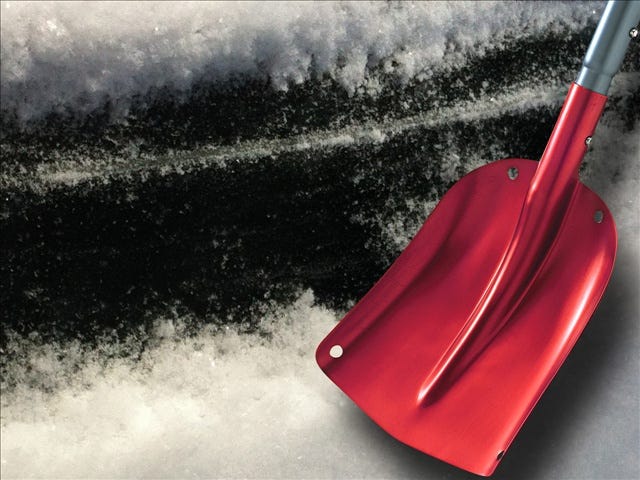 Cleaning snow off sidewalks