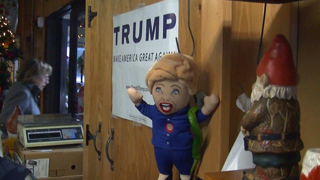 Outrage after Smithfield store owner put Hillary Clinton doll on