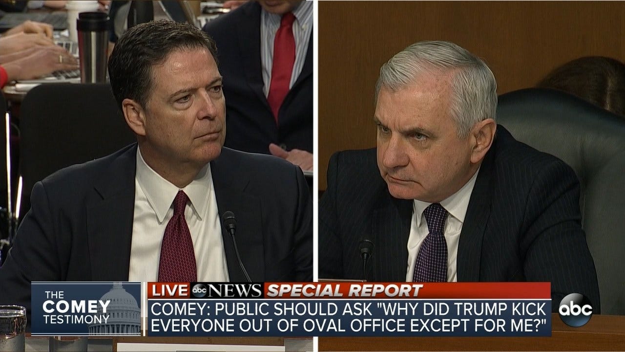 Senator Reed questions Comey during historic testimony