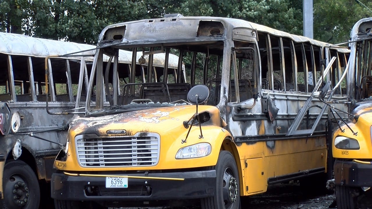 Six buses destroyed in fire at First Student lot