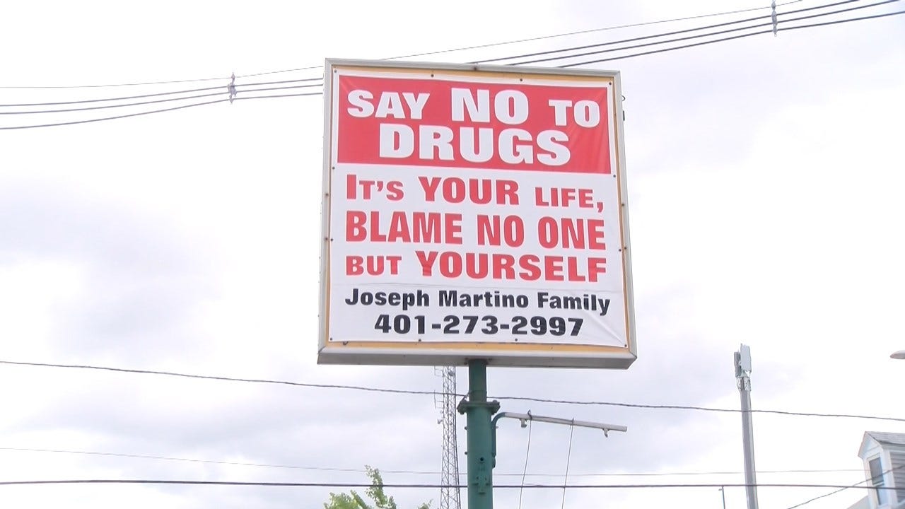 Controversial sign on drug crisis sparks debate