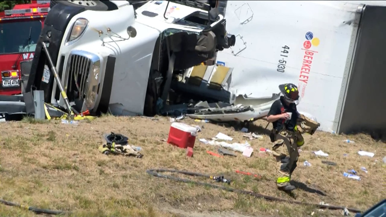 Tractor-trailer driver in Warwick rollover crash suffers 'minor ...