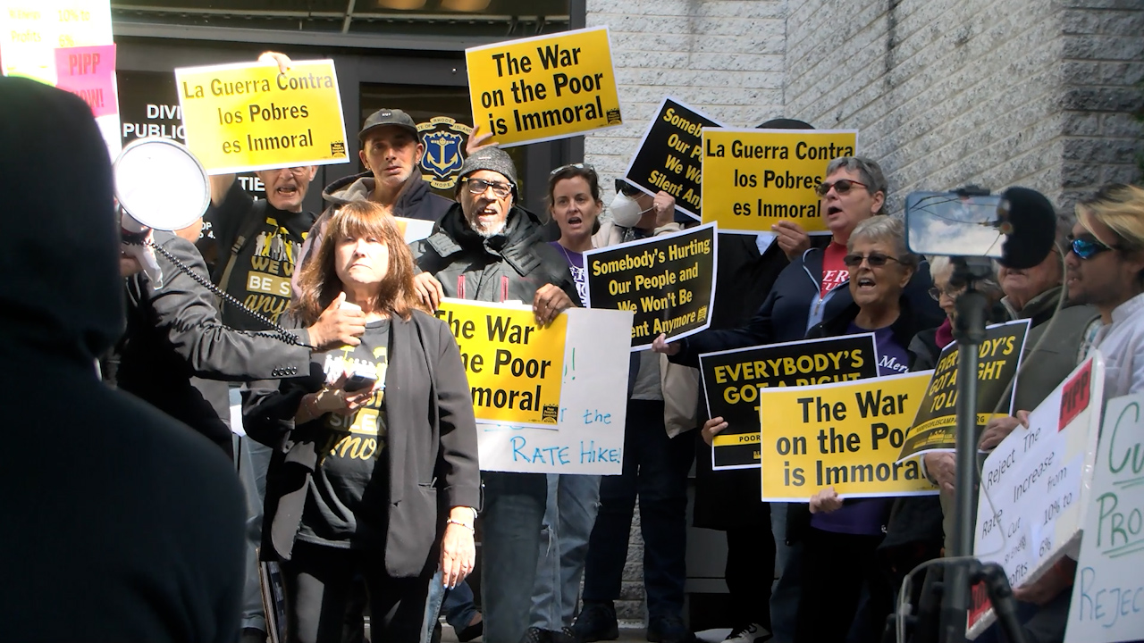 Protesters escorted out by police after Public Utilities Commission ...