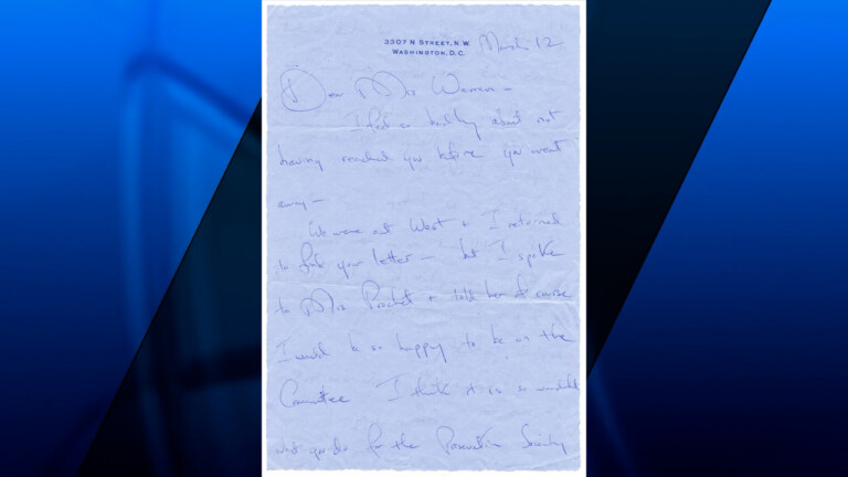 Letter from Jacqueline Kennedy to Newport Preservation society ...