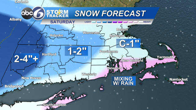 Saturday snow limited; potential Nor'easter next week | ABC6