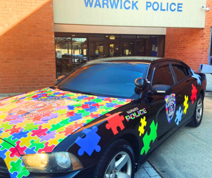 Warwick police unveil cruiser in support of Autism Awareness Month | ABC6