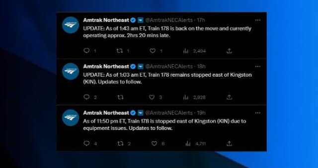 Amtrak train damages another, delayed more than 2 hours | ABC6