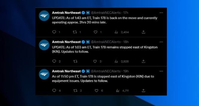 Amtrak train damages another, delayed more than 2 hours | ABC6