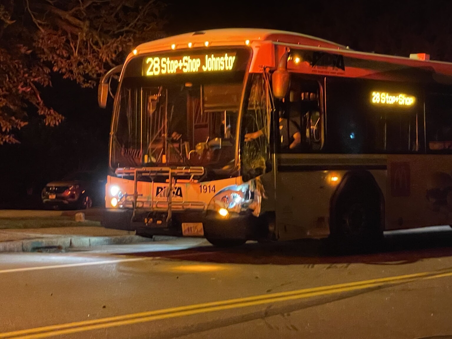 Car hits RIPTA bus in Johnston | ABC6