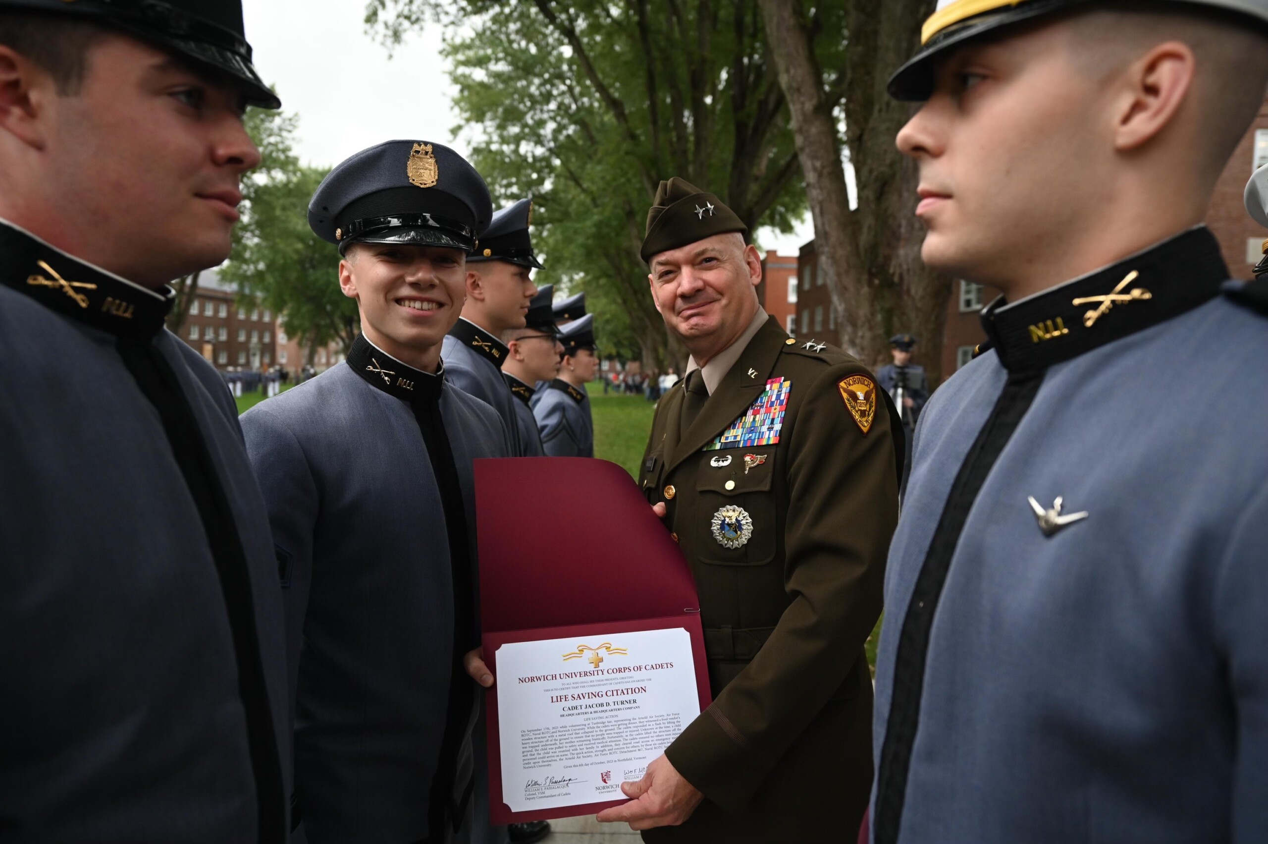 Cadet with Rhode Island roots awarded Life Saving Citation in Vermont ...