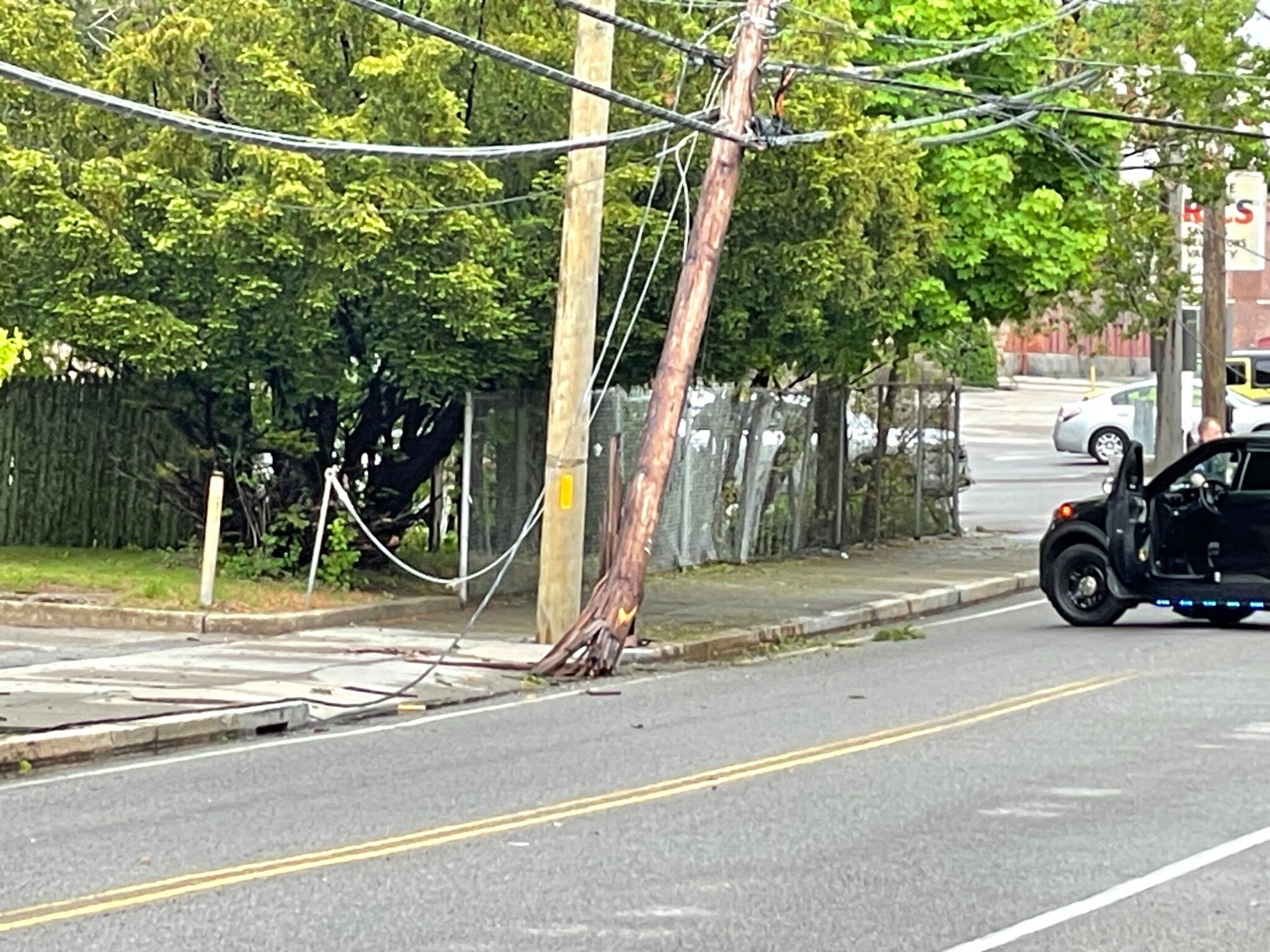 Pawtucket Police investigating hit-and-run that damaged utility pole | ABC6