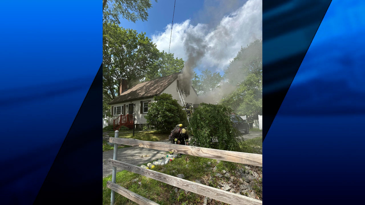 Taunton firefighters battle blaze in house | ABC6