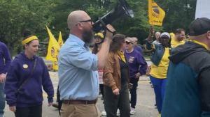 Butler workers in second month of strike speaking alongside Women ...