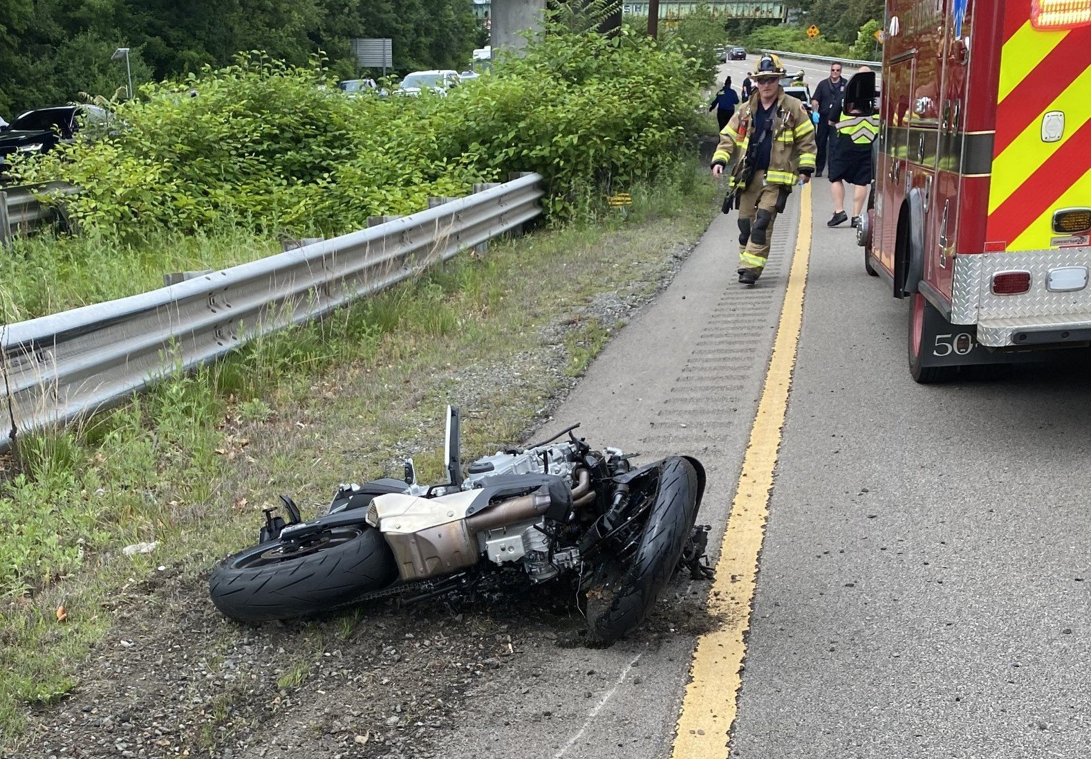 Attleboro fire chief: Motorcycle operator found 500 feet from point of I-95 crash | ABC6