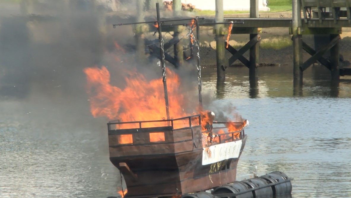 Ceremonial burning of the Gaspee in Warwick | ABC6