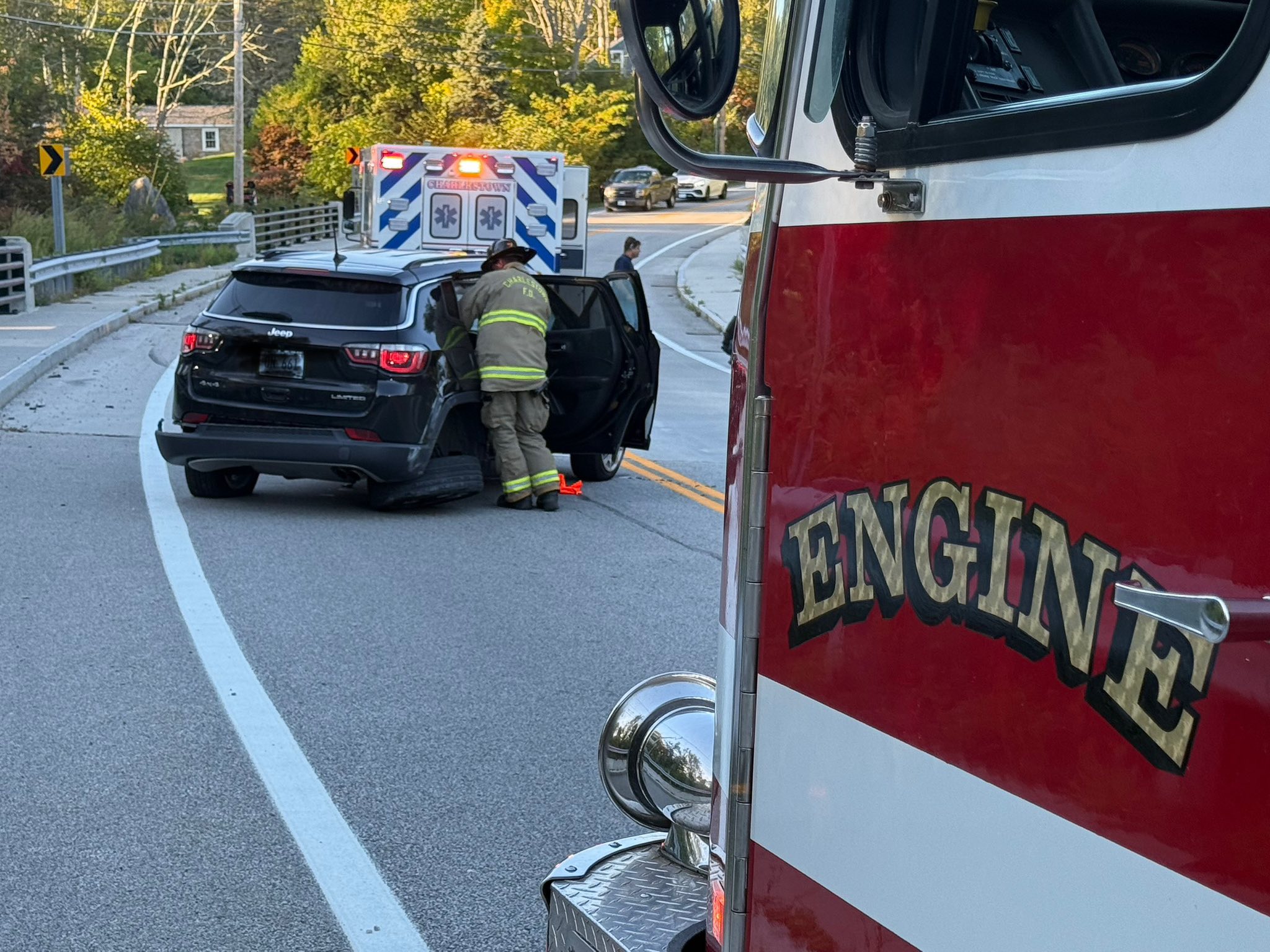 Charlestown firefighters respond to rollover crash | ABC6
