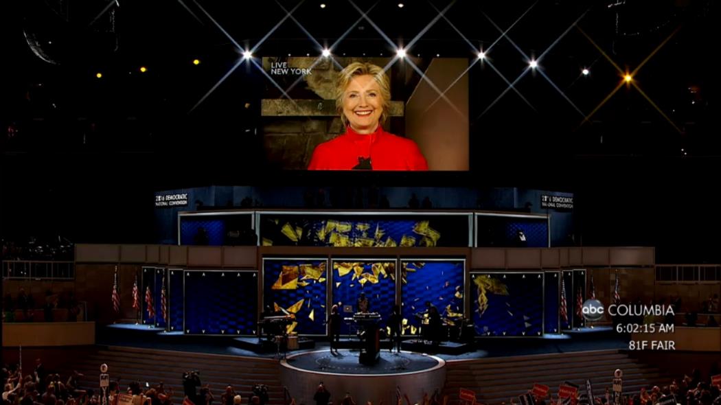 WATCH: Hillary Clinton Shatters the Glass Ceiling - ABC Columbia