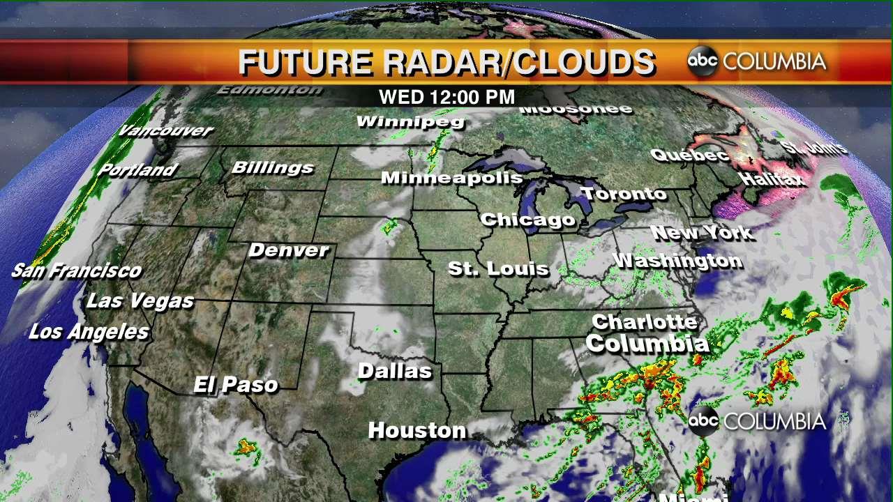 Today's midday forecast