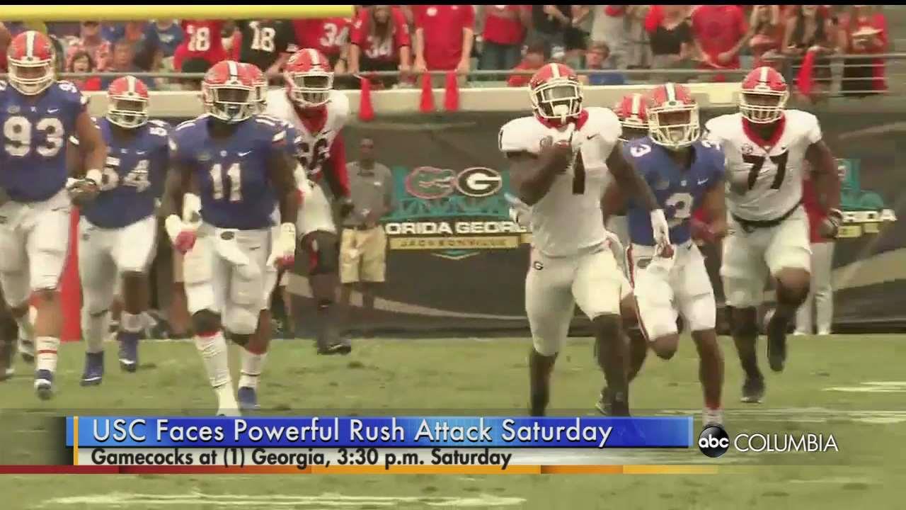Gamecocks tasked with stopping powerful Georgia rush attack - ABC Columbia