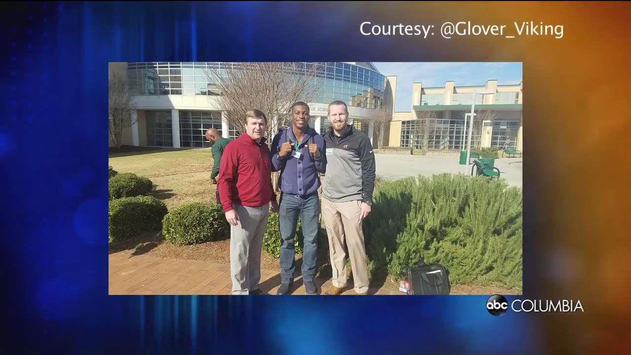 Georgia coach Kirby Smart visits Channing Tindall, Spring Valley - ABC ...