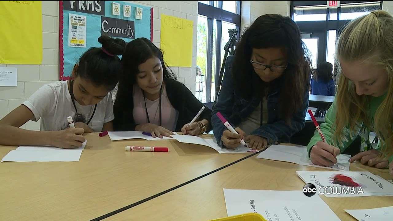 Students at Pine Ridge Middle Send Messages of Hope to Amtrak Survivors