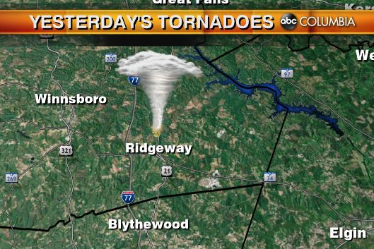 4 Tornadoes Confirmed From Yesterday's Storms - ABC Columbia