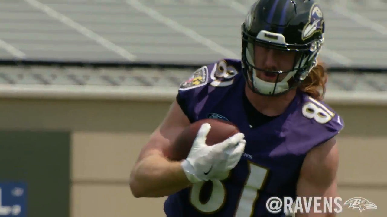 WATCH: Hayden Hurst begins practice with Ravens Friday - ABC Columbia