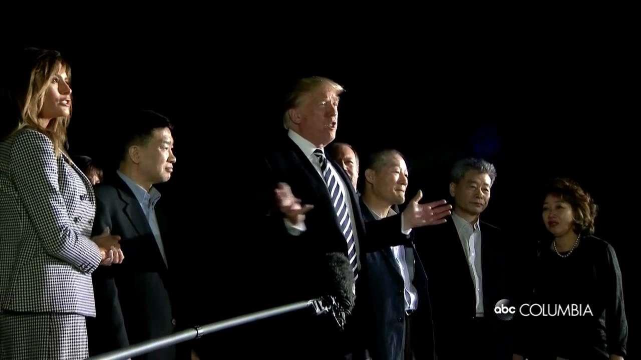 President Trump praises Kim Jong-un after release of prisoners