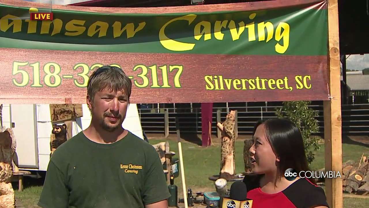ABC Columbia at the State Fair: Chainsaw Carving Exhibit - ABC Columbia