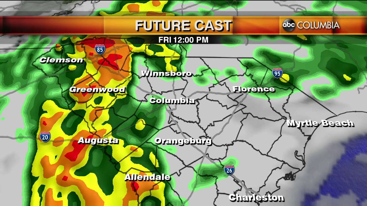 Today's midday weather forecast - ABC Columbia
