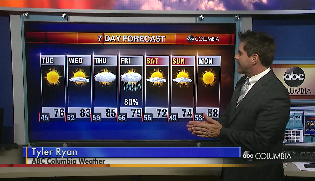 Tyler Ryan's Monday evening forecast