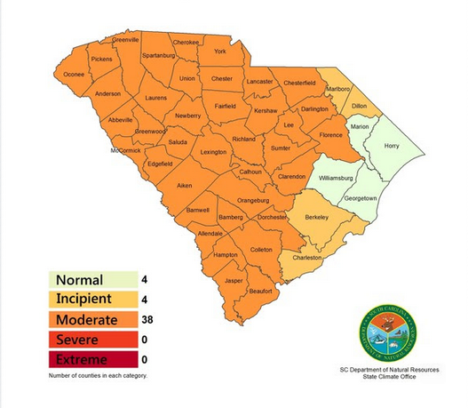 Drought status unchanged for most SC counties - ABC Columbia
