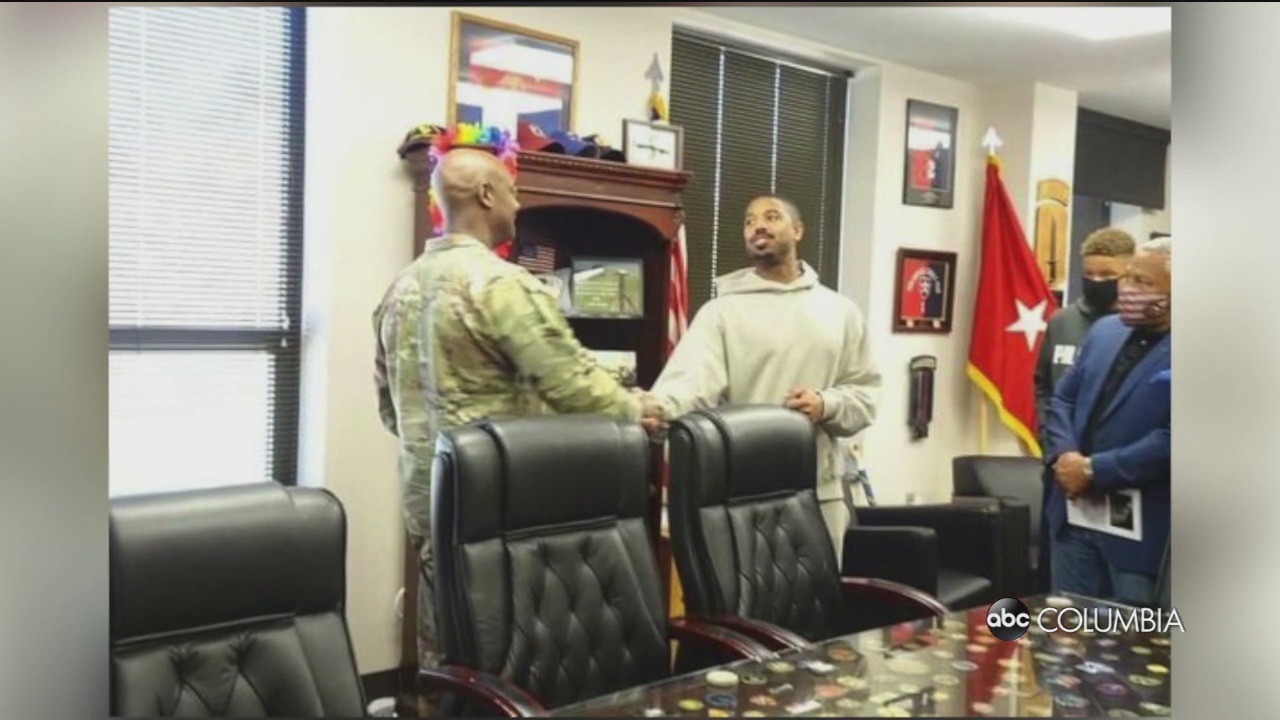 Actor Michael B. Jordan spends four days at Ft. Jackson to train for ...