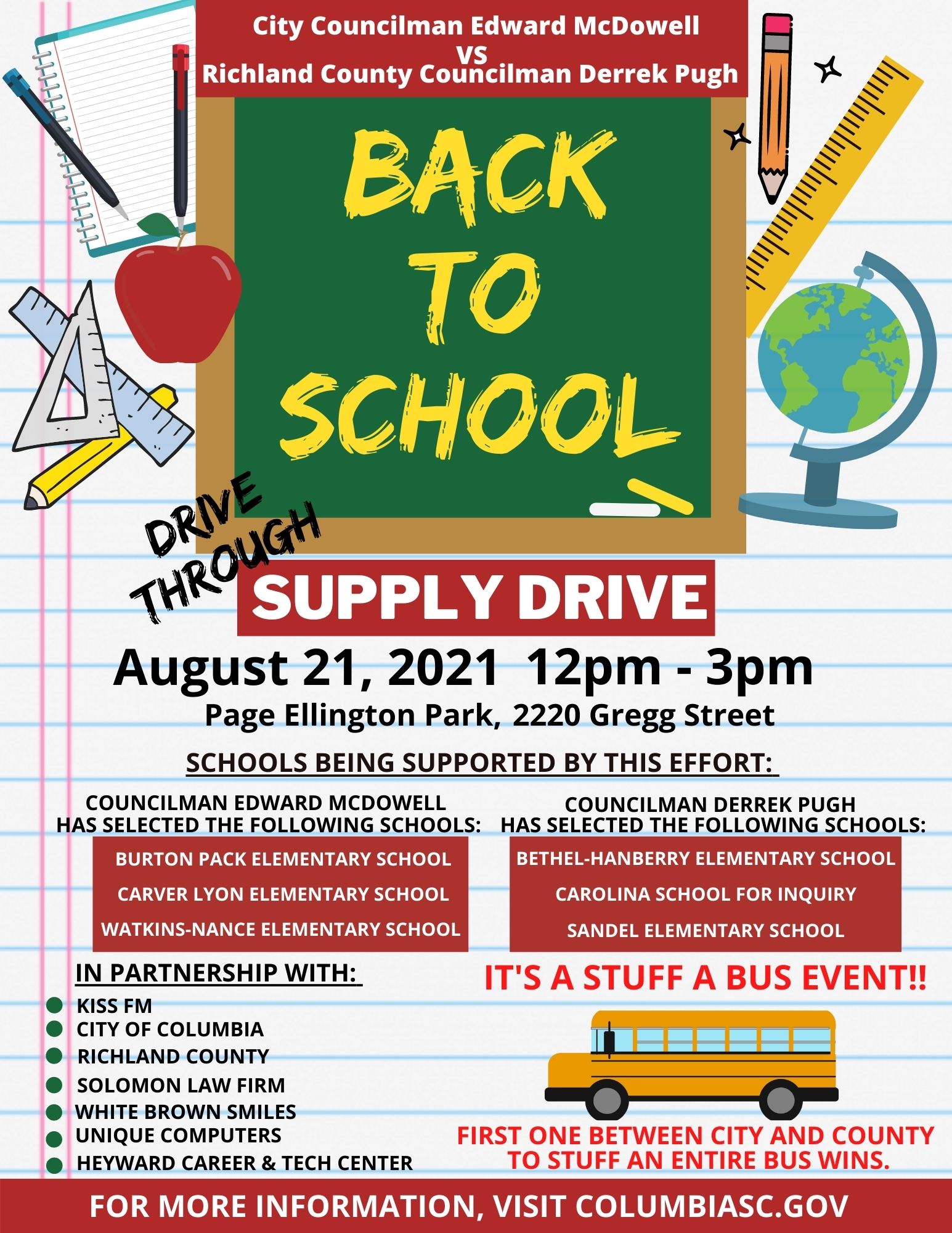 Back To School Drive Through Supply Drive (1) - ABC Columbia
