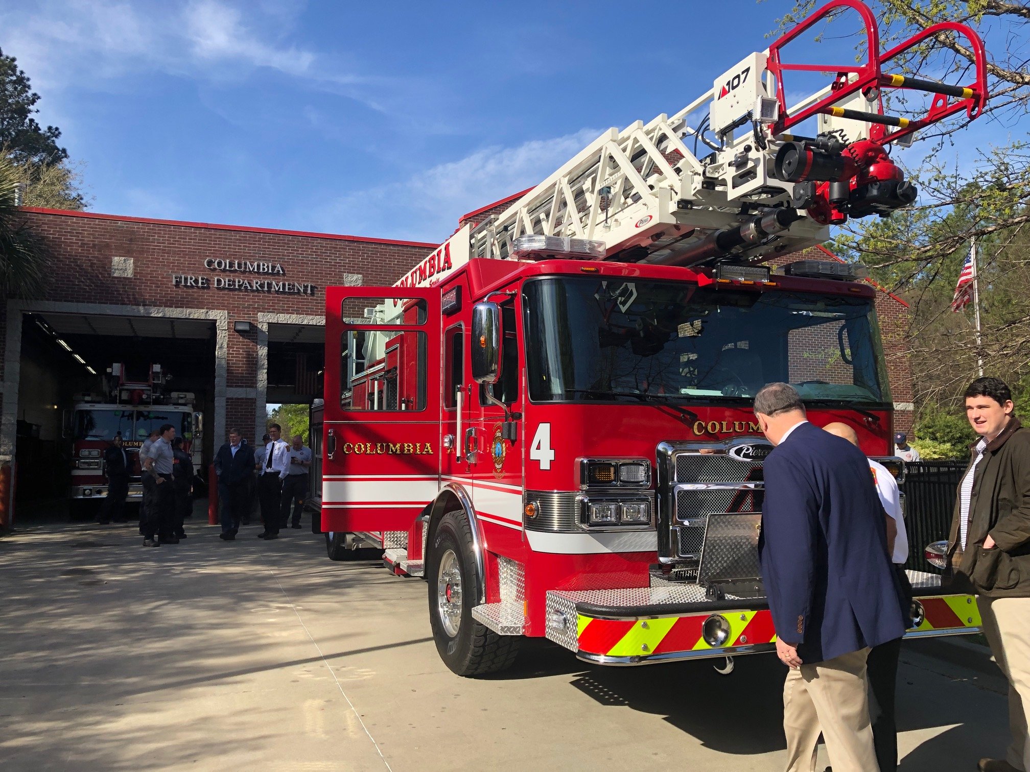 Columbia Fire Department hosts "push in" ceremony for new firetruck ...