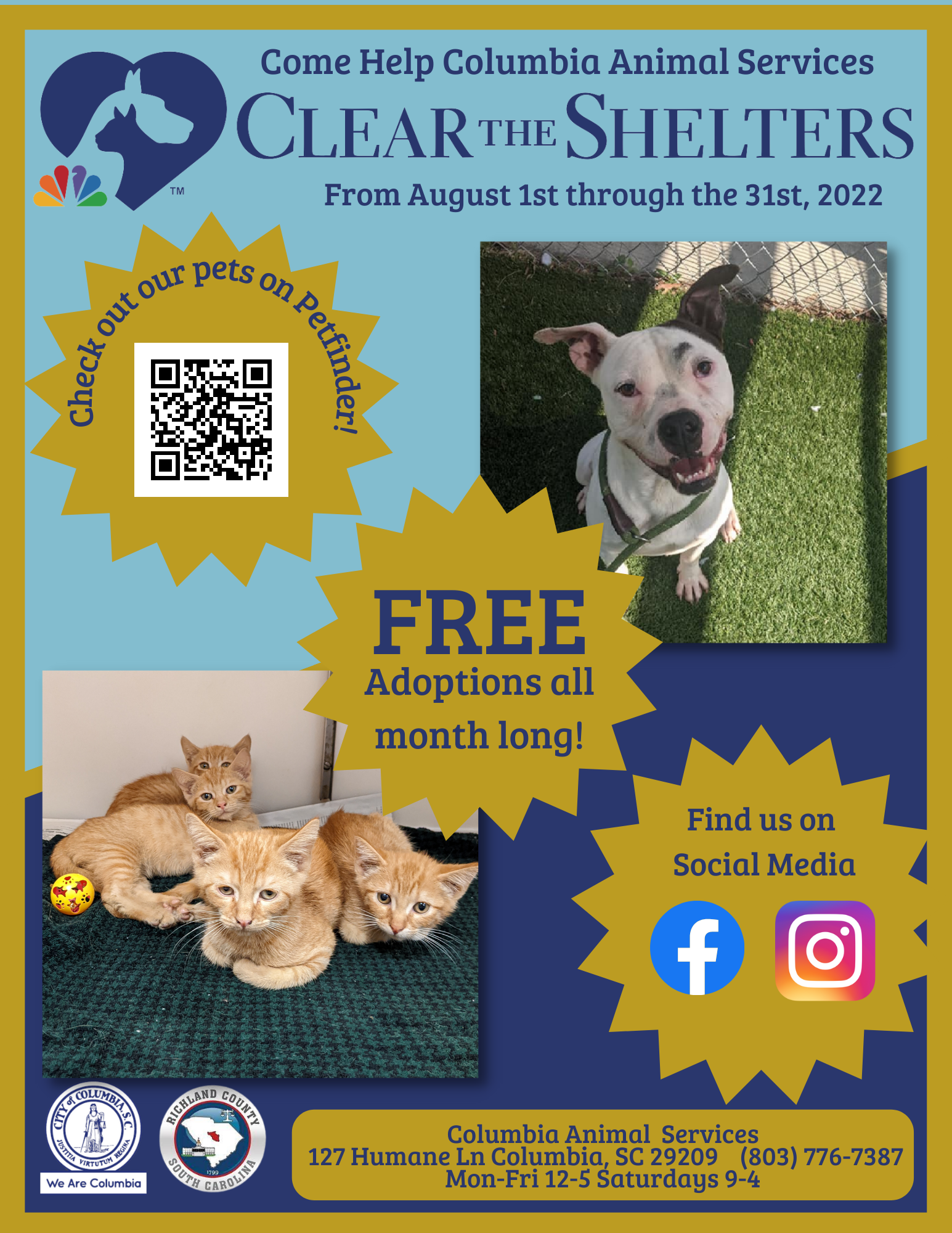 Clear the Shelters event at Columbia Animal Services - ABC Columbia