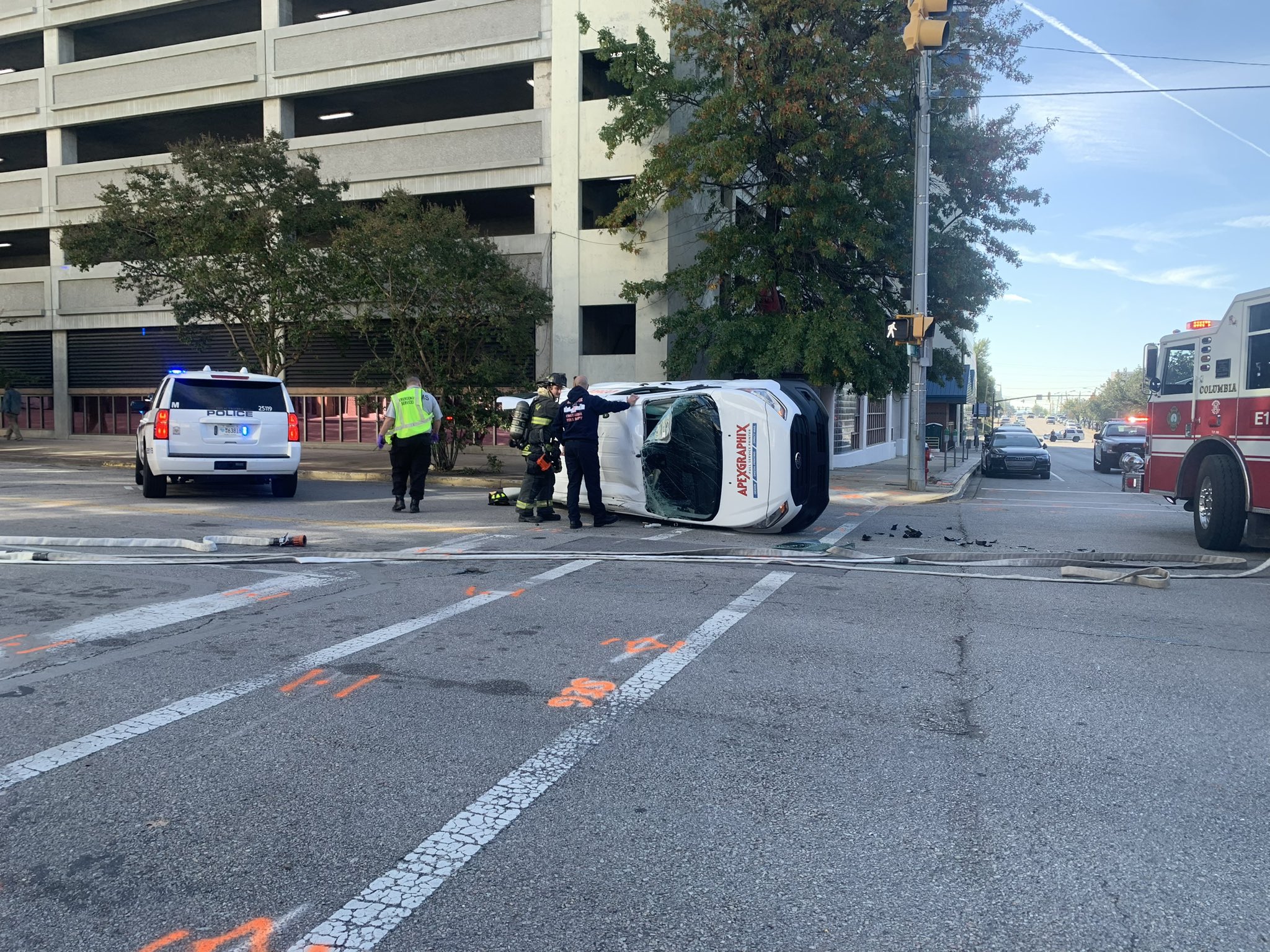 Traffic rerouted at Lady & Assembly Street after two-vehicle collision ...