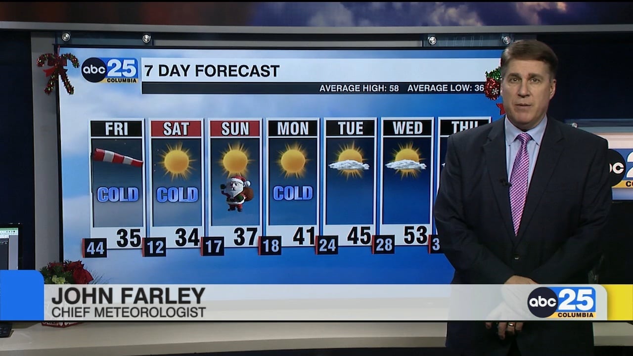 Chief Meteorologist John Farley tracking the winter cold - ABC Columbia