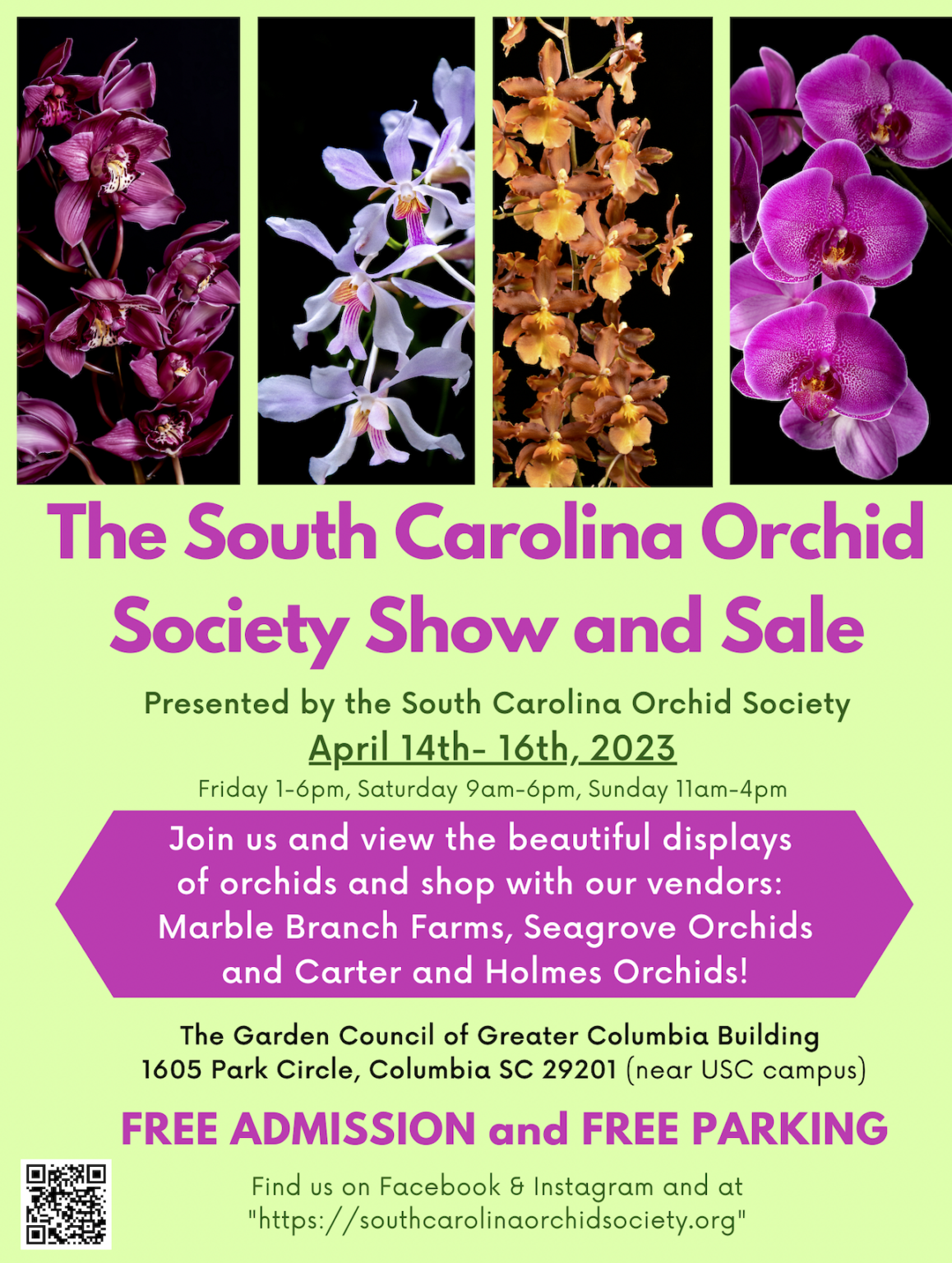 Thousands of blooming orchids to be featured in this year's SC Orchid ...