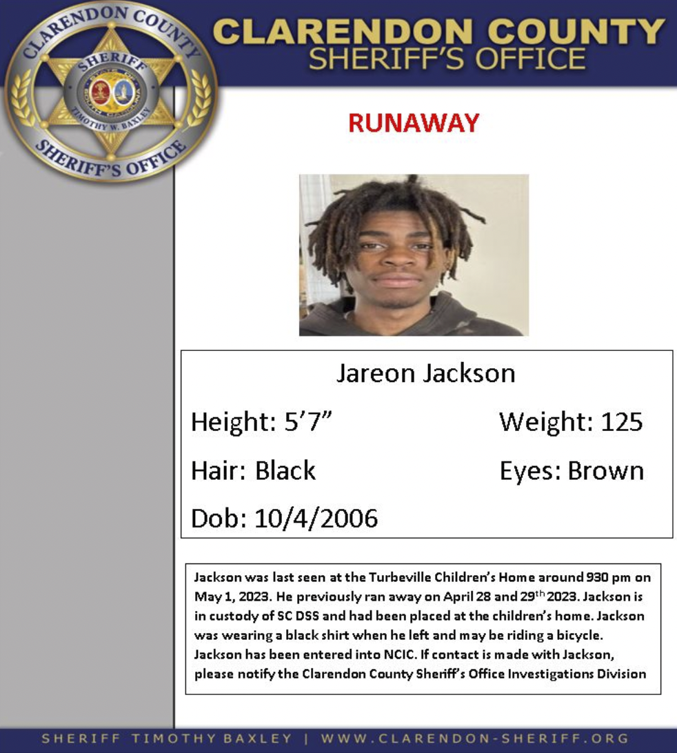 Clarendon deputies search for 16 year-old runaway - ABC Columbia