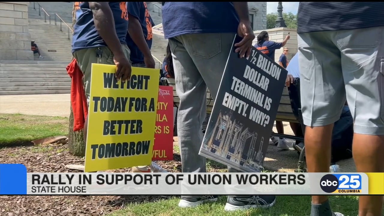 Association rallies in support of labor union representing S.C. dock ...
