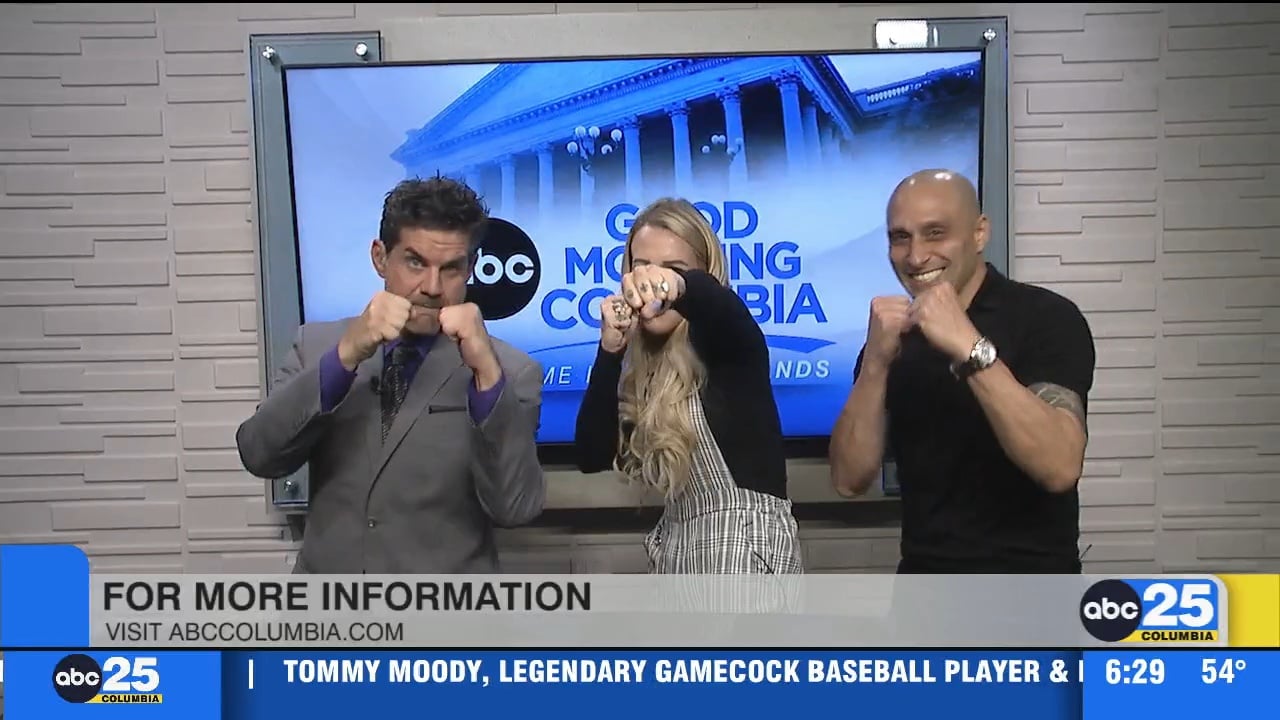 Tyler Ryan speaks with members of the Bare Knuckle Fighting League