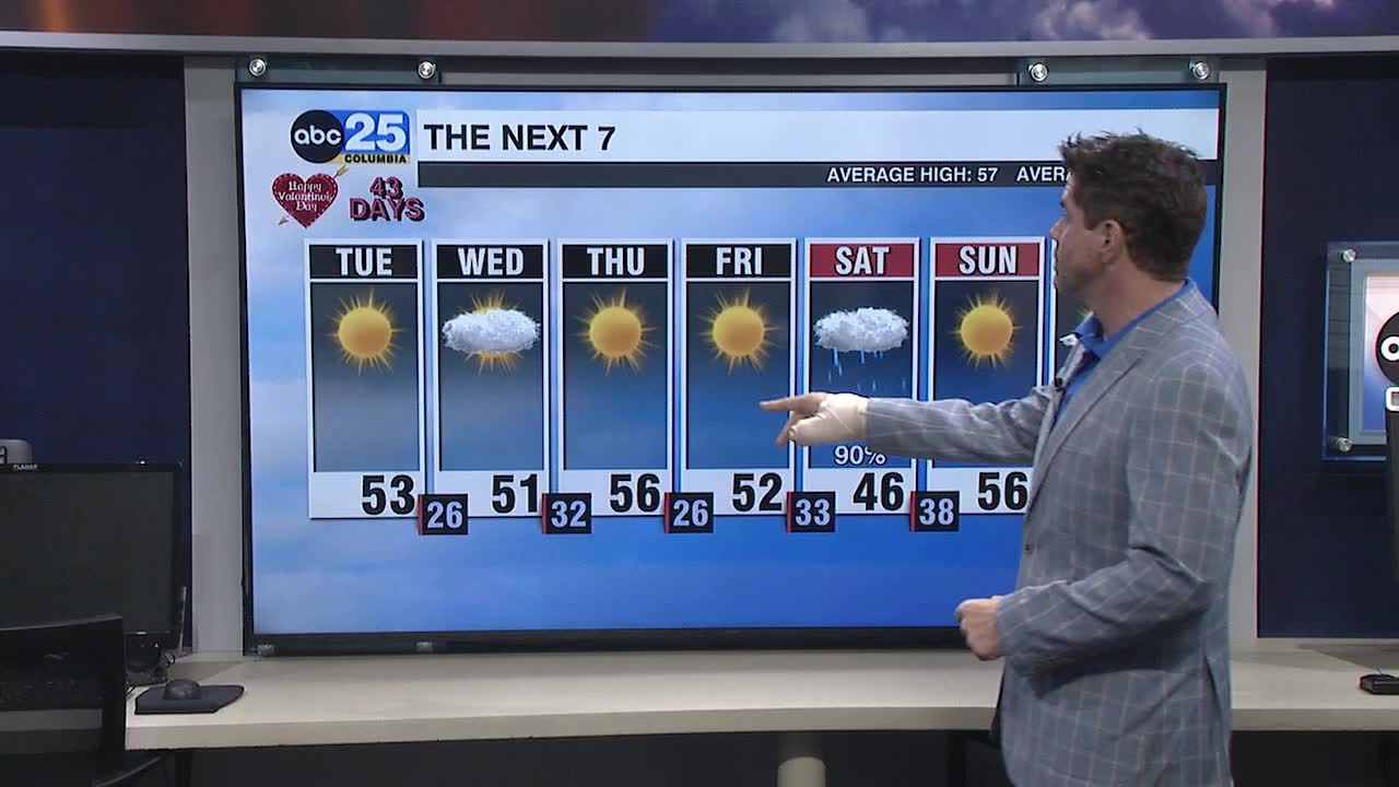 Meteorologist Tyler Ryan's Tuesday morning forecast