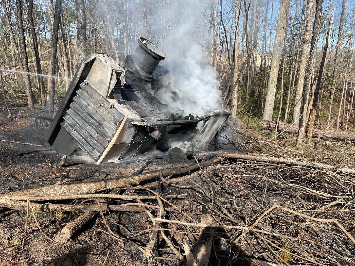 Logging equipment damaged after catching on fire, say firefighters ...