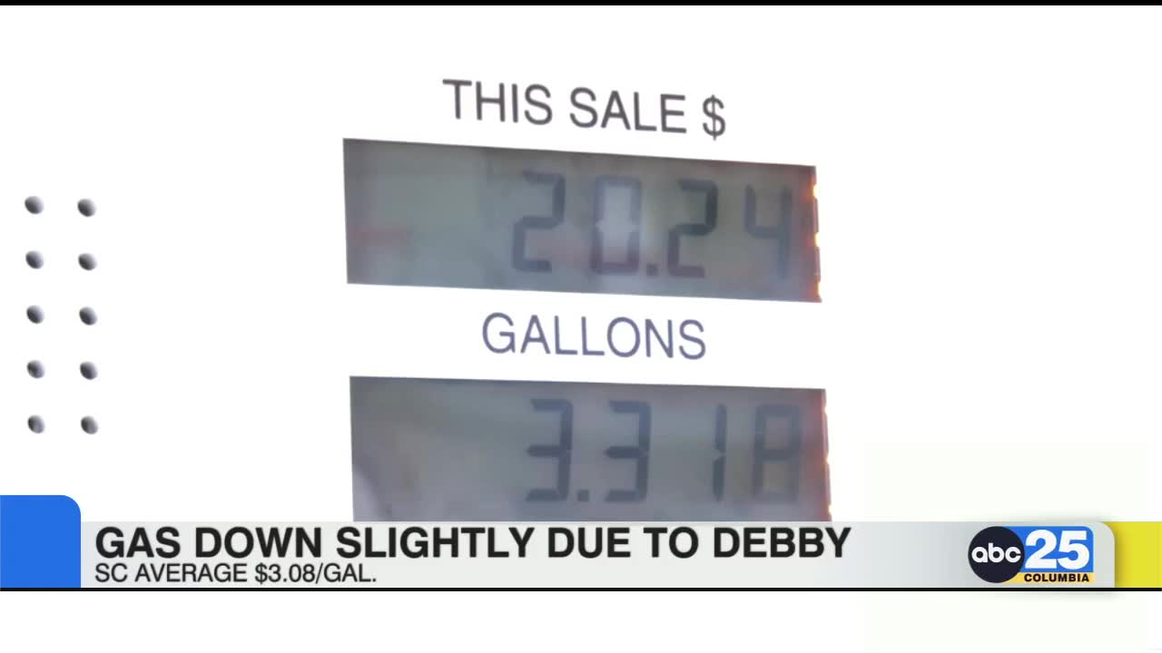 Gas down slightly due to Tropical Storm Debby - ABC Columbia