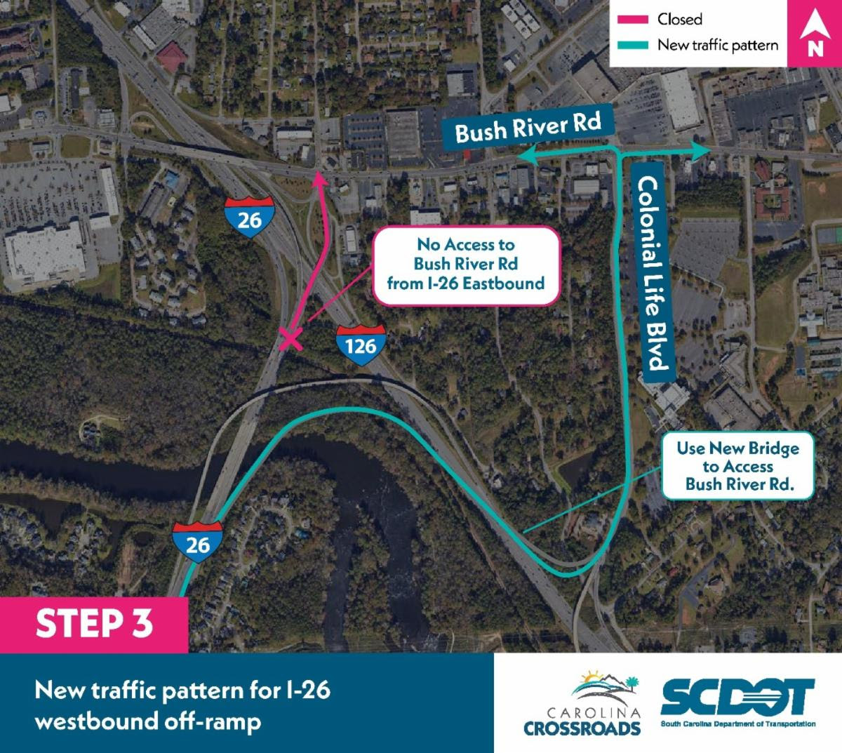 SCDOT to permanently close I-26 westbound off-ramp to Bush River Road ...