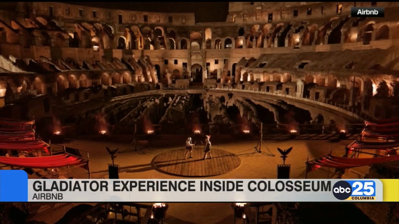 Airbnb to hold gladiator experience inside colosseum - ABC Columbia