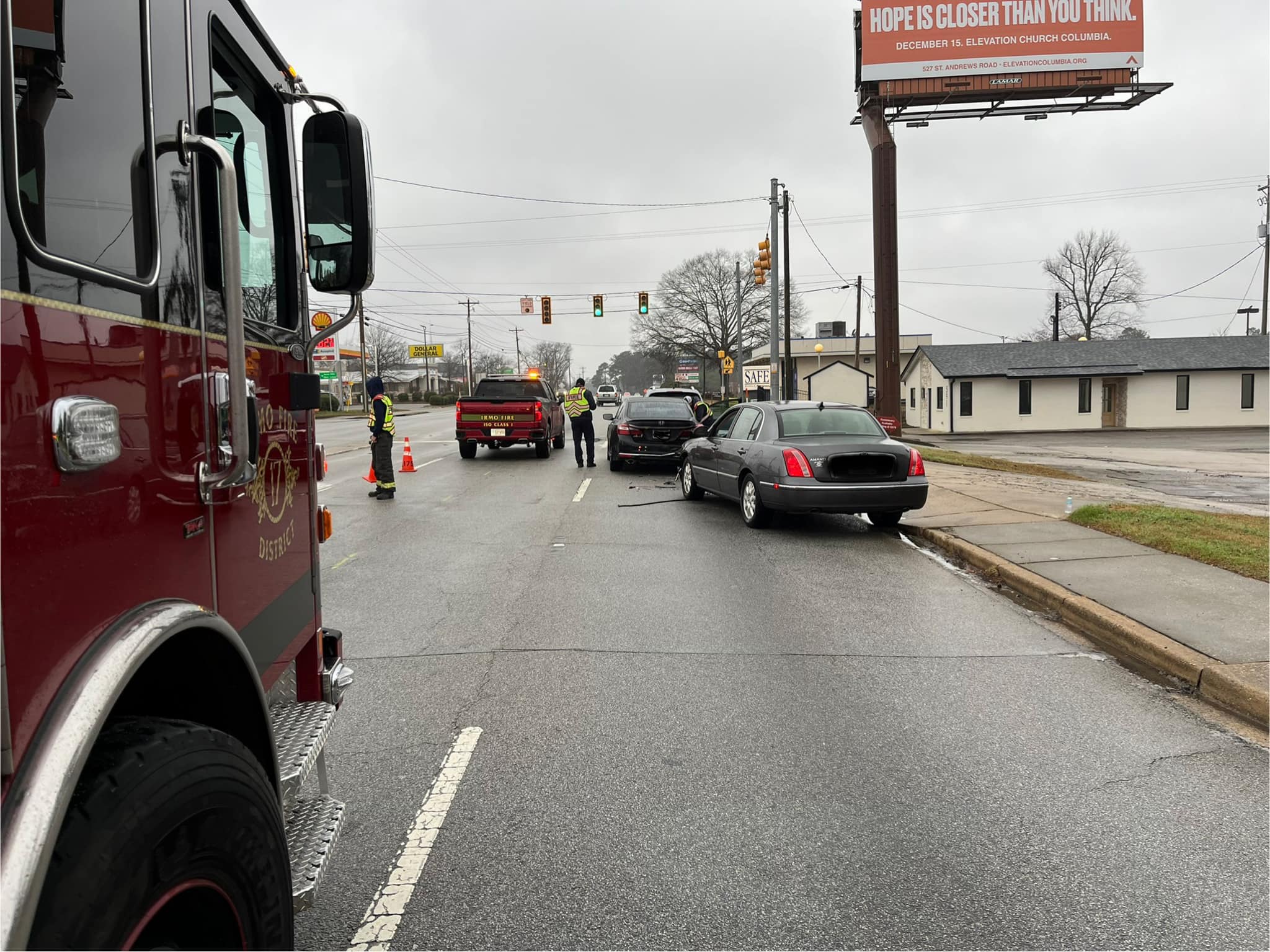 Lanes blocked after collision on St Andrews Road at Ashland, Irmo Fire ...