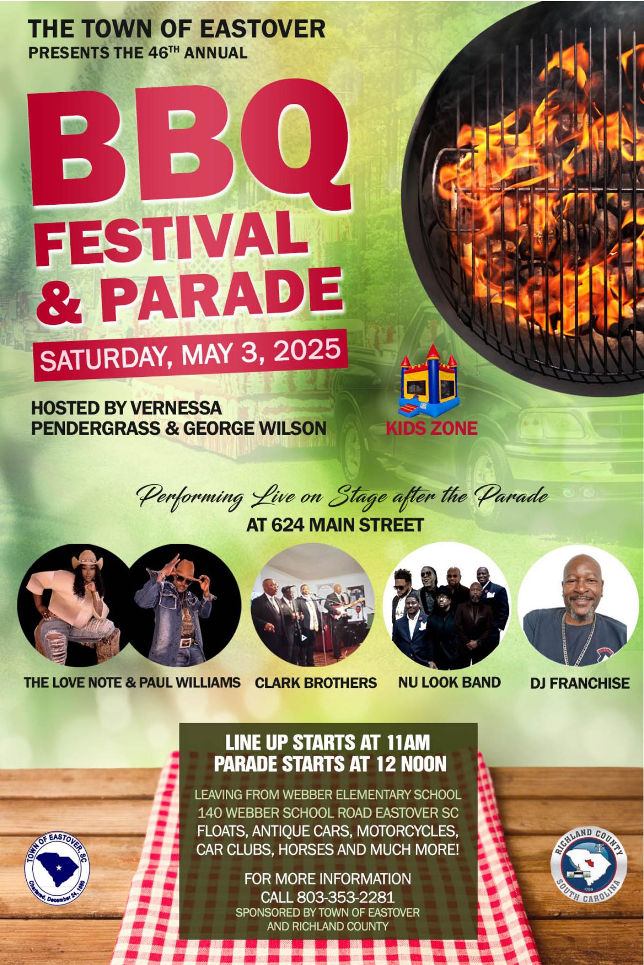 Town of Eastover's 46th BBQ Festival & Parade this Saturday!